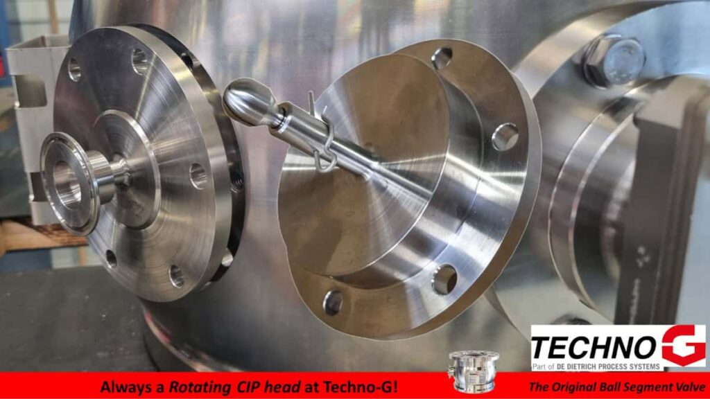 Techno-G has a unique CIP cover for the entire Ball Segment Valve Range!